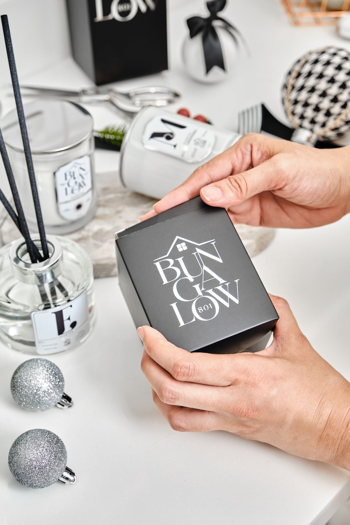 Bungalow 801 Reed Diffuser (Customized Monogram Label) – Theodore's ...